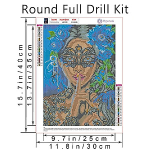 Hyporeak Diamond Painting Kits for Adults,Diamond Art Kit,5D Diamond Painting Kit Full Drill Round for Gift,Wall Decor,Relaxing(12x16)