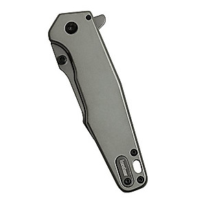 Kershaw Ferrite Pocket Knife, 3.3" 8Cr13MoV Steel Clip Point Blade, One-Handed Spring Assisted Opening EDC,Silver
