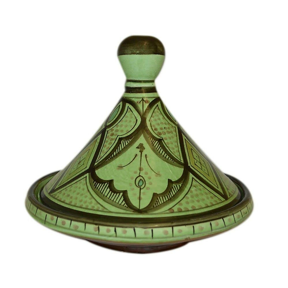 Serving Tagine Handmade Ceramic Tajine Dish Exquisite 10 inches Green
