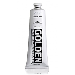 Heavy Body Acrylic Paint by Golden in 5 Ounce Tube Titanium White