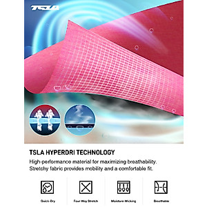 TSLA Men's Workout Running Shirts, Dry Fit Moisture Wicking T-Shirts, Sports Gym Athletic Short Sleeve Shirts, Hyper Dri Neon Pink, Small