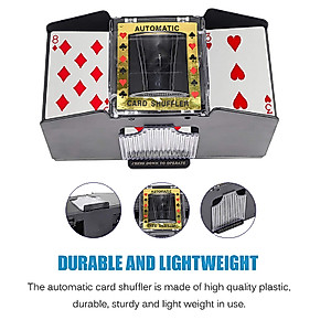 S SUNSBELL Automatic Card Shuffler for Five Crowns Card Game, Battery Operated Poker Shuffling Machine, Poker Card Shuffler, Card Shuffler 4 Deck Automatic for Poker, Blackjack
