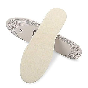 Cut to Size Fluffy Cozy Warm Shoe Insole with Size Chart - Cut-to-fit Breathable Adjusting Wool Insole One Size Fits All for Women and Men - Super Soft Wool Shoe Pads for Cold Weather (3 PCS)