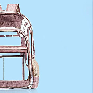 TRIEtree Clear Backpack, Heavy Duty Clear Bookbag Transparent Backpacks for Adults with Reinforced Straps See
