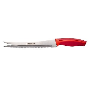 Farberware Precise Slice Bread Knife, 8 Inch, Maroon