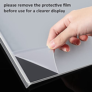24 Pack Acrylic Sign Holder 4 x 6 Inch Clear Table Sign Holder Double Sided T Shape Plastic Desktop Display Holder Vertical Menu Stand Business Store Sign Holders for Wedding School Office Hotel Party