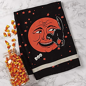 Primitives by Kathy Retro-Inspired Halloween Dish Towel, 28 x 28-Inch, Boo