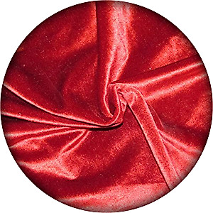2 Yards Velvet Fabric 58 Inches Wide Sold by The Yard for Upholstery & Drapery (Red, 2 Yards)