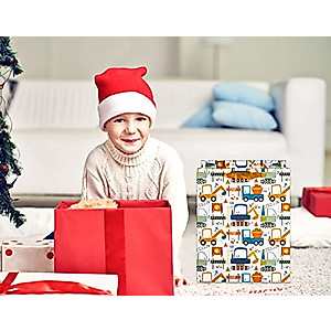 XJF Large Gift Bag with Tissue Paper and Card for Boys,13inch Vehicle Party Gift Bag for Kids,Adults,Birthdays,Kids Parties, Christmas, Holidays, 13inch x 10.5inch x 5.8inch