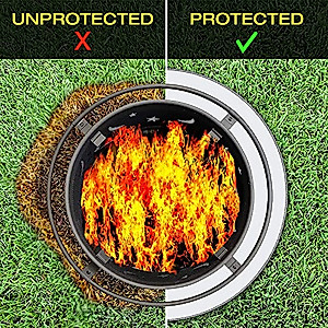 Fire Pit Mats for Under Fire Pit (40" Large) 3 Layers Premium Round Fire Pit Mat for Deck Fire Pit Mat Fire Pit Mats for Under Fire Pit Fireproof Mat Firepit Mats