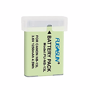 FUGASUN 1 pcs 1250mAh NB-13L NB13L Battery with Battery Charger for Canon G5X / G5X Mark II / G7X / G7X Mark II / G7 X Mark III G9X SX620 HS SX720 HS Camera