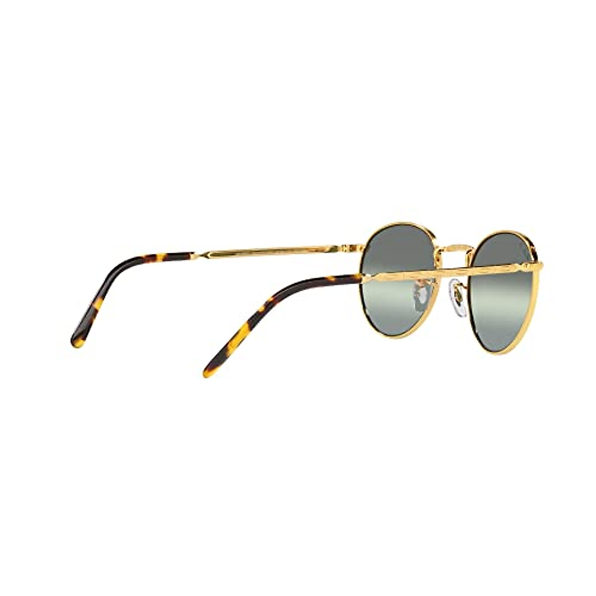 Ray-Ban RB3637 New Round Sunglasses, Legend Gold/Polarized Clear Gradient Dark Green, 53 mm