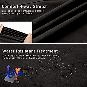 ChinFun Women's Stretch Cargo Shorts Lightweight Hiking Shorts Quick Dry Golf Shorts Water Resistant with 6 Pockets Black M