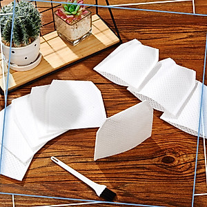 Breling 20 Pieces Cloth Vacuum Filter Compatible with Makita T-03193 and a Brush Vacuum Filter Replacement Cloth Vacuum Dust Collector Filters, White