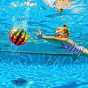 Hiboom Swimming Pool Balls Underwater | Pool Diving Toys Ball with Water Filling Adapter | Cool Exercise Toys That Can Bounce Under Water, Swimming Gifts for Kids, Adults, Family