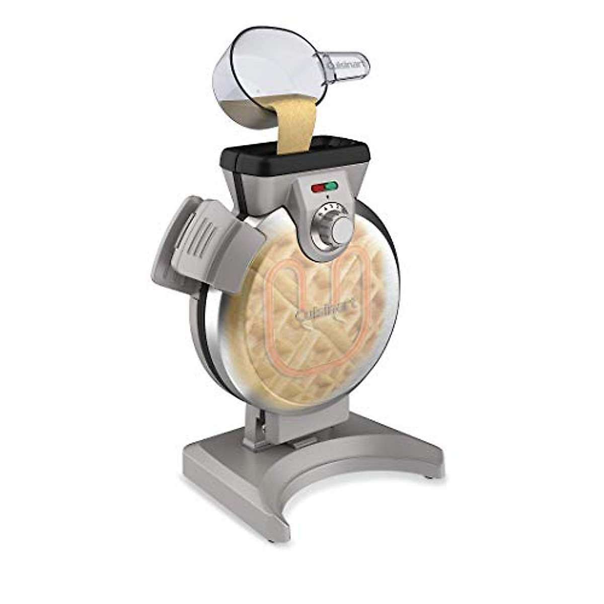 Cuisinart WAF-V100 Vertical Waffle Maker, Silver (Renewed)