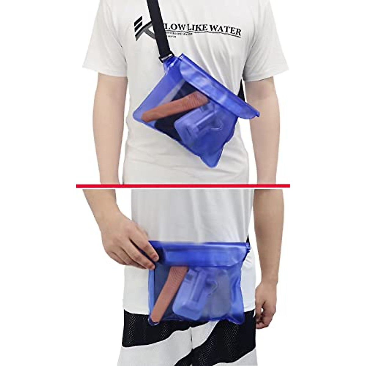 NIUTRIP Waterproof Phone Bag, Waterproof Pouch,Universal Dry Bag, Fanny Pack With Adjustable Waist Strap Senstive Screen Touch for Swimming, Kayaking, Boating, Beach Accessory, 2 Pack