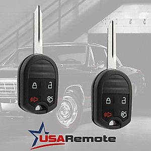 Car Key Fob Keyless Entry Remote fits Ford, Lincoln, Mercury, Mazda (CWTWB1U793 4-btn) - Guaranteed to Program