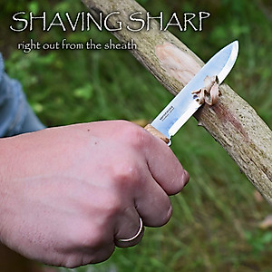 BPS Knives Bushcraft Knives Set - Adventurer + BS1FTS - Fixed-Blade Carbon Steel Knives with Leather Sheaths and Firestarter - Full-Tang Fixed-Blade Knife - Camping Knives