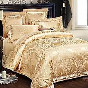 Silk Brocade Fabric -Beige/Gold Floral 44" BRO9[3]