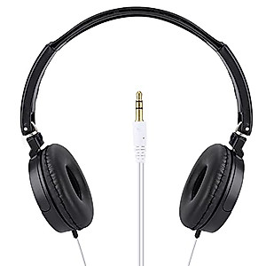 Foldable Head Mounted Headphone Mini Wired Headset Hands Free Compact Stereo HiFi Music Headset Support Rotatable Ear Cup Adjustable Headband Support TF Card