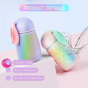 Holographic Sticker Paper, 24 Sheets Transparent Holographic Laminate Vinyl Sheets, Clear Overlay Lamination Sticker Film Self Adhesive Waterproof with Rainbow Patterns - 8.5 x 11 Inch (Laser Style)