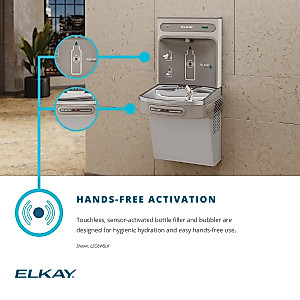 Elkay EZO8WSLK Bottle Filling Station, Light Gray Granite