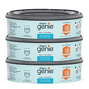 Diaper Genie Bags Refills 270 Count (Pack of 3) with Max Odor Lock | Holds Up to 810 Newborn Diapers