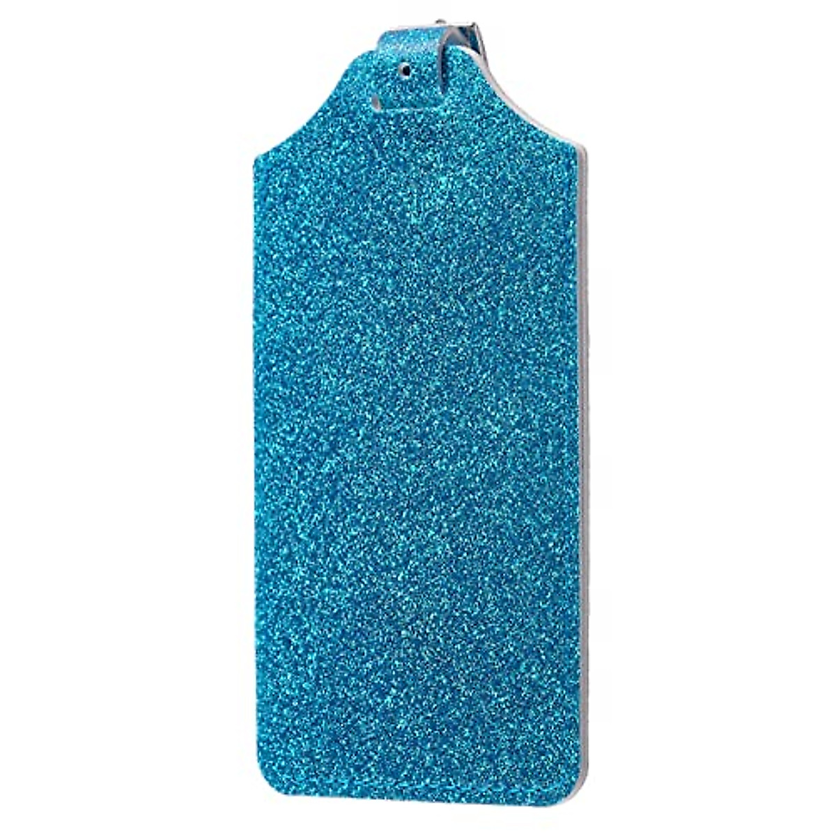 Gostwo 2 Pack Luggage Tags Leather Case Luggage Bag Tags Travel Tags(Glitter Blue)
