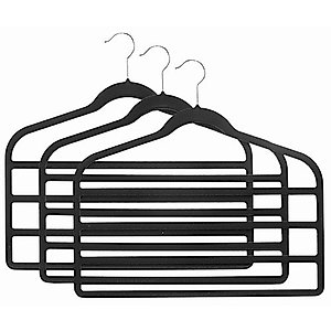 Only Hangers Slim-Line Black Multi Pant Hangers