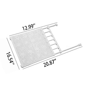 Scalable Layered Separator Updated Version Adjustable Storage Rack Shelf for Wardrobe Refrigerator Cupboard Random Colour ((33-53) x42cm)