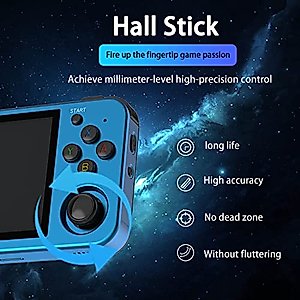 RG353M Handheld Game Console Built-in 64G Card 4452 Games, Aluminum Alloy Shell and 3.5 inch IPS Multi-Touch Screen,Dual OS Android 11 and Linux Support 5G WiFi 4.2 Bluetooth Streaming and HDMI
