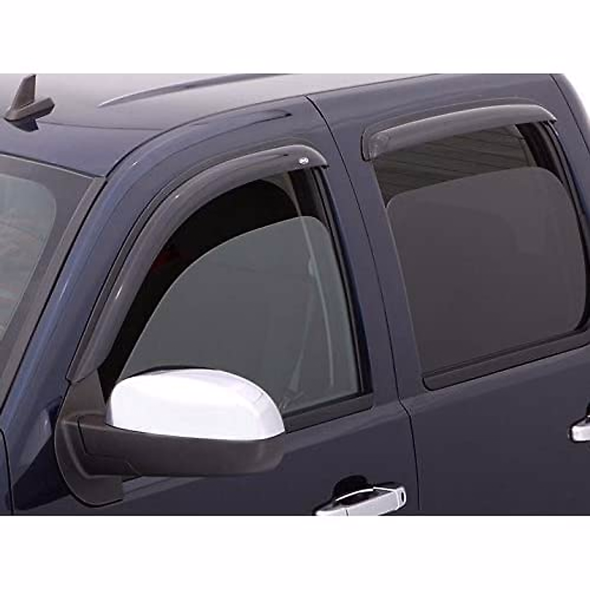 Auto Ventshade [AVS] Original Ventvisor / Rain Guards | Outside Mount, Smoke Color, 4 pc | 94522 | Fits 1999 - 2016 Ford F-250/F-350 Super Duty SuperCab