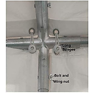 32'x16' PE Party Tent White - Heavy Duty Wedding Canopy Carport Shelter - with Storage Bags - By DELTA Canopies