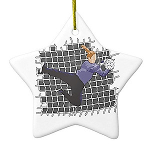 Christmas Soccer Goalie Save Decorations Indoor Tree, Kids Star