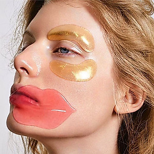 20Pcs Moisturizing/Plumping Lip Mask, Restores Moisture Mask for Dry Lips and Lines Overnight Care, Gel Treatment Masks ​ (Pink)