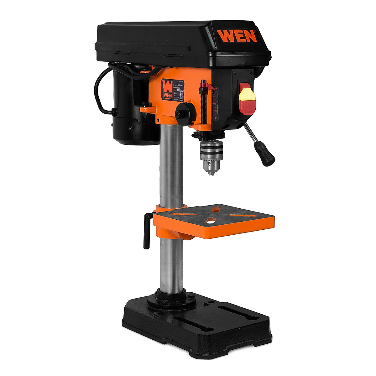 WEN 4208T 2.3-Amp 8-Inch 5-Speed Benchtop Drill Press & DPA2513 24-by-12-Inch Drill Press Table with an Adjustable Fence and Stop Block
