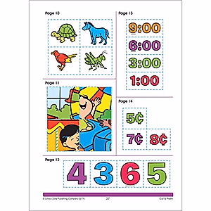 School Zone Cut & Paste Skills Workbook: Little Hands Helper™ Book Series for Ages 3-5, Preschool, Kindergarten, Scissor Cutting, Glue, Stickers, Counting, Puzzles, and More