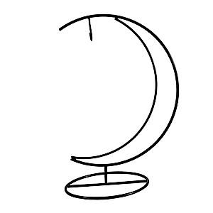 Happyyami 2pcs Moon Bracket Desktop Stand Garment Rack Small Plant Pot Hook Earth Ornament Wedding Decoration Rack Doll Hanging Basket Bracket Botanical Decor Air Plant Hanger Iron Black Air