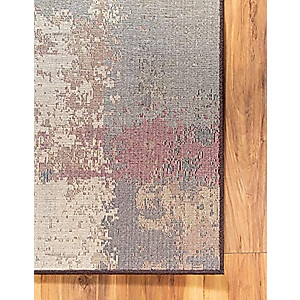 Unique Loom Barista Collection Modern, Abstract, Urban, Geometric, Distressed, Rustic, Warm Colors Area Rug, 10 ft x 14 ft, Multi/Beige
