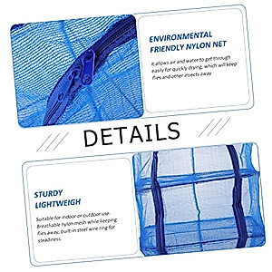 BESPORTBLE Foldable Fish Cage Vegetable Dryer Food Dryer Rack Hanging Basket Dryer Fruit Dryer Mesh Hanging Net Shrimp Fish Drying Net Hanging Clothes Drying Rack Fruit Hanging Net Nylon Mesh