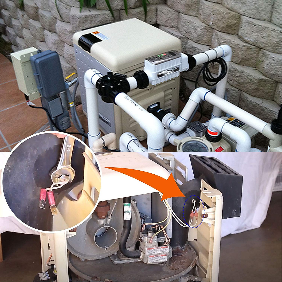 Funmit 42002-0024S Stack Flue Sensor Replacement for Pentair Spa Heater Elecrical System and Sta-Rite MasterTemp Max-E-Therm Pool