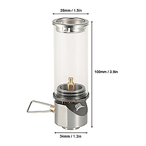 Lixada Lamp Light Butane Gas Light Lantern with Gas Adapter Conversion Head for Camping Picnic Self-Driving (Gas Lantern with Adapter(No Snow Flake))