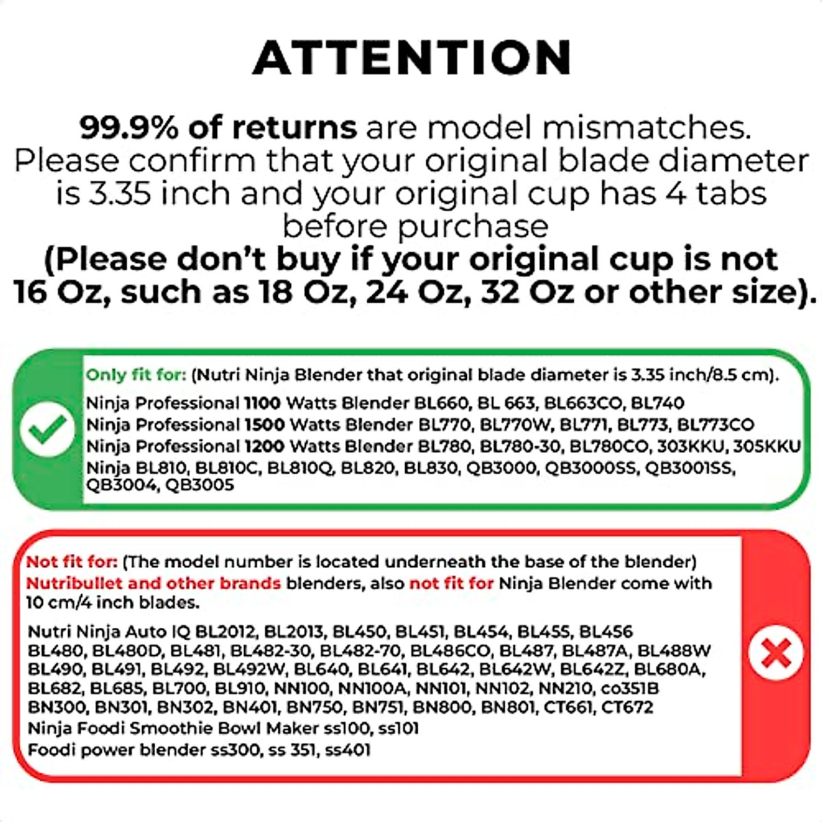 16 Oz Single Serve Blender Cups for Shakes and Smoothies - 2Pcs Ninja Blender Cups Replacement with Flip Top Lid Parts - Single Serve Cup Lid for BL770 BL780 BL660 BL740 BL810 Nutri Ninja Blenders