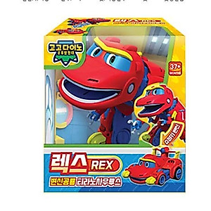 GoGo Dino Dinosaur Exploration Transformation Robot Rex Transformation Dinosaur Tyrannosaurus + 2 Dinosaur Stickers