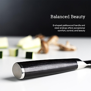 Shun Cutlery Classic Chef's Knife 8”, Thin, Light Kitchen Knife, Ideal for All-Around Food Preparation, Authentic, Handcrafted Japanese Knife, Professional Chef Knife