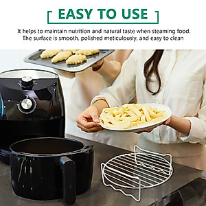 SHERCHPRY Air Fryer Cooking Rack Stainless Steel Steamer Rack 7 Inch Air Fryer Rack Cooking Steaming Cooling Racks Grill Basket for Air Fryer Pressure Cooker Accessories Veggie Steamer