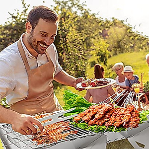 Barbecue Charcoal Grill Stainless Steel Folding Portable Bbq Tool Kits For Outdoor Cooking Camping Hiking Picnics Tailgating Backpacking Or Any Outdoor Event (Barbecue Charcoal Grill)