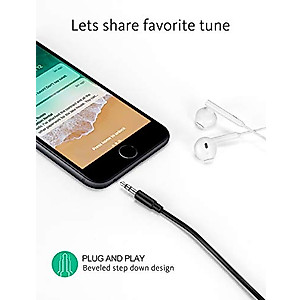 3.5mm Headphone Splitter Cable,ONXE 1/8 Inch AUX Stereo Jack Audio Splitter 1 Male to 2 3 4 Female Adapter Cable for Mp3 Player Mobile Phone Laptop, PC Headphone Speakers(Black)