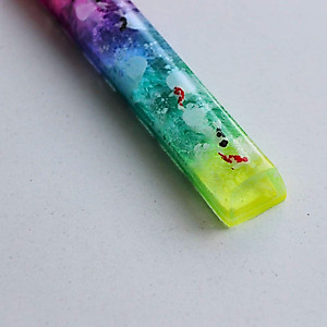 HFSECURITY Koi Space Bar Resin Keycaps for Cherry Mx Switch Mechanical Gaming Keyboard Handmade 6.25x Spacebar Colorful Resin Keycaps